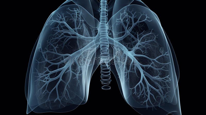 Inside View of Lungs Human Organs Medical Generative Ai Stock ...