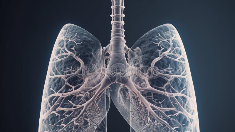 Inside View of Lungs Human Organs Medical Generative Ai Stock ...