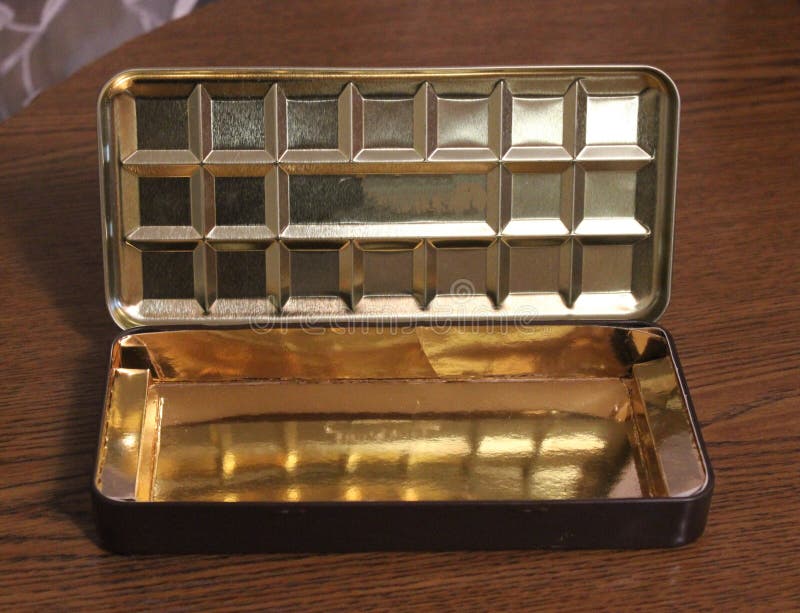 Inside View of Metal Box Colour for Chocolate Bar Stock Photo - Image ...