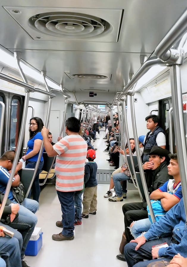 Inside View of Mexico City Metro Underground Train. Editorial Photo ...