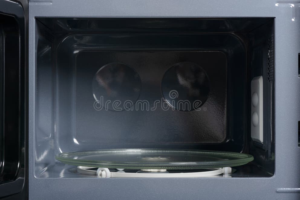 Inside view of microwave stock image. Image of open, turntable - 61538577