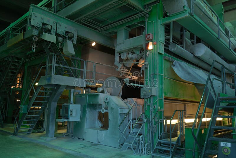 Inside View of a Paper Mill Stock Photo - Image of tape, paper: 19832888
