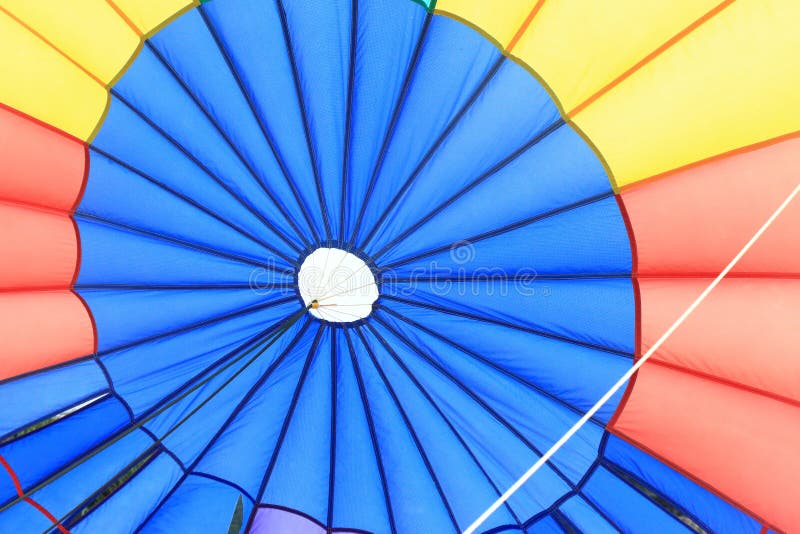 Inside view of a parachute stock image. Image of open - 48608531