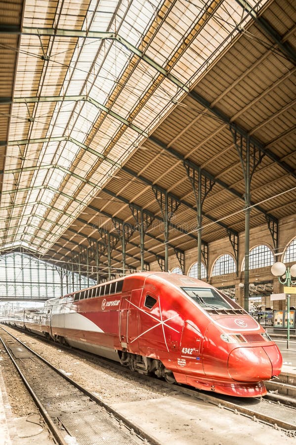 Inside View of Paris North Station, Gare Du Nord Editorial Stock Image ...