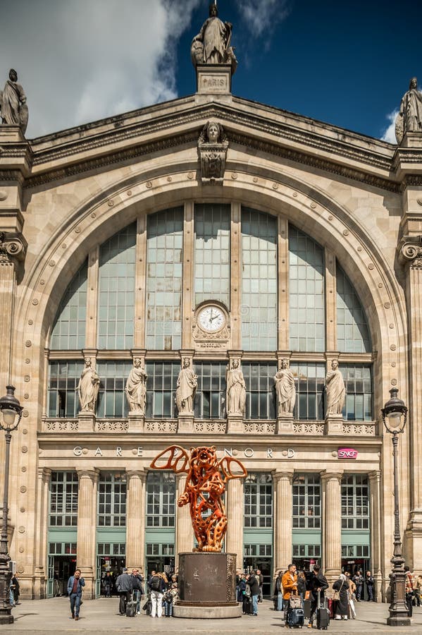 Inside View of Paris North Station, Gare Du Nord Editorial Stock Photo ...
