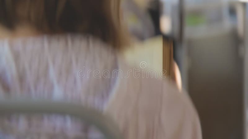 Inside View of a Regular Bus. the Landscape Changes Behind the ...