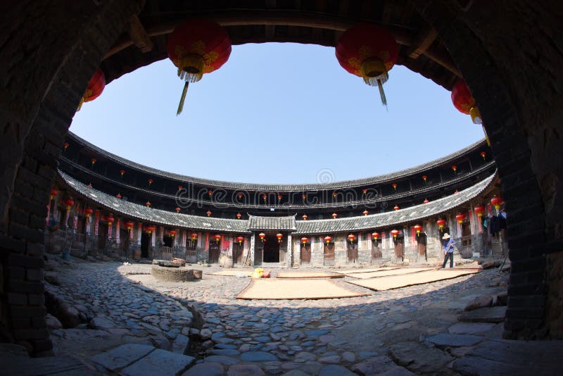 Tulou Life stock photo. Image of bamboo, tulou, wall, earth - 5694132