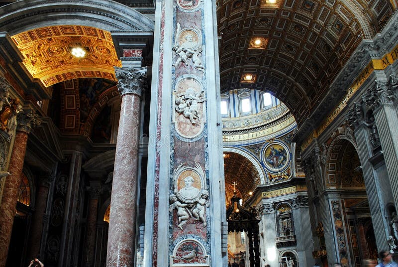 Inside View of Saint Peter S Basilica on May 31, 2014 Editorial Stock ...