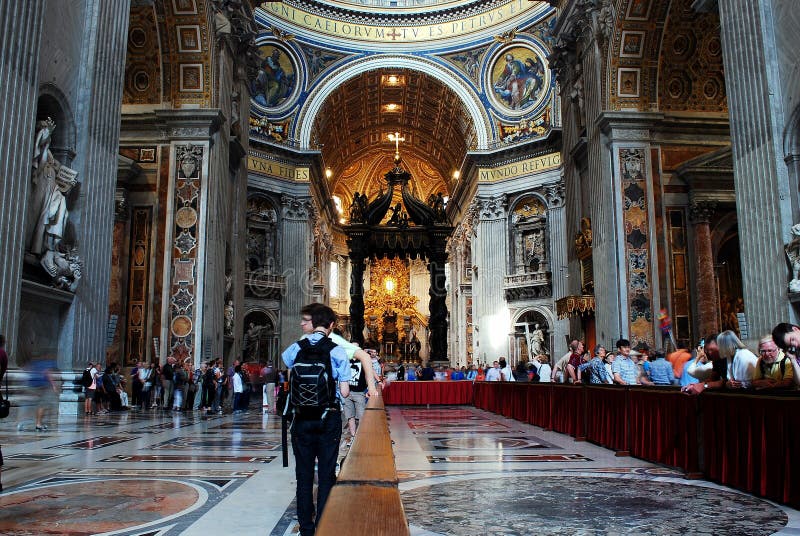 Inside View of Saint Peter S Basilica on May 31, 2014 Editorial Stock ...