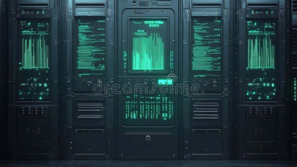 The Inside View of a Sci-fi Pilot Cabin, with a Close-up of the Control ...