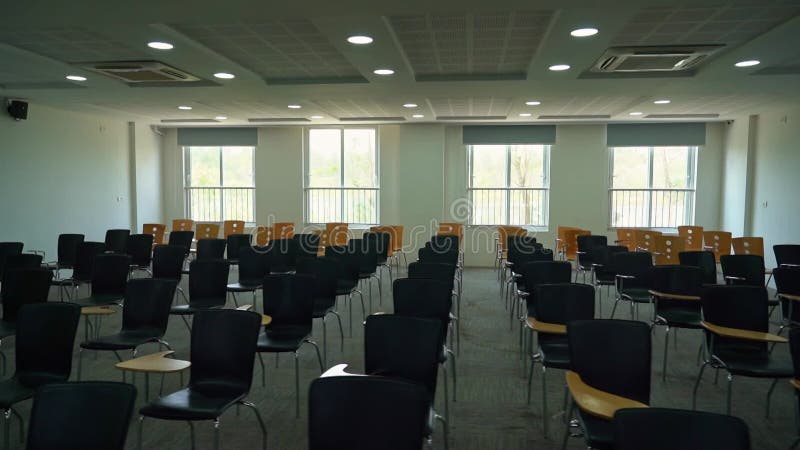 Inside View of a Seminar Hall with Seats Arranged in College Stock ...