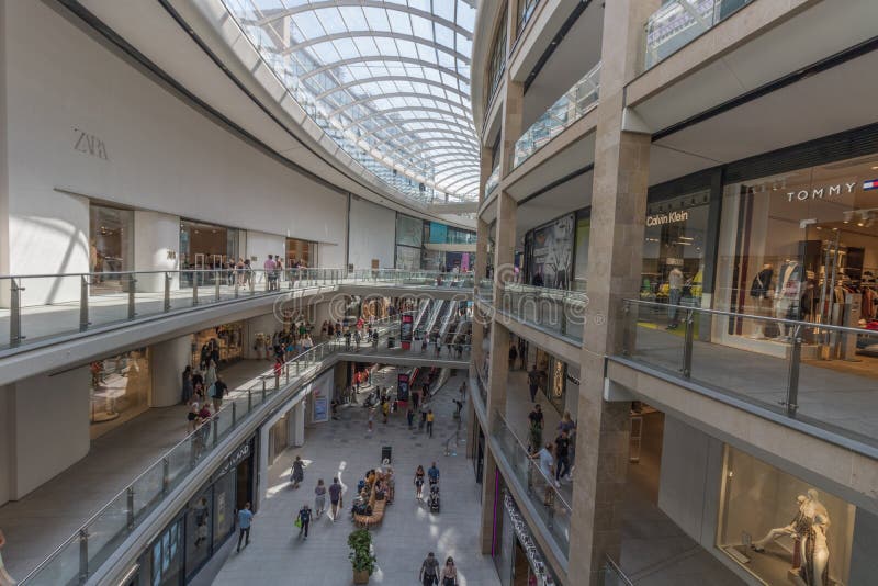 Inside View of the St James Quarter Shopping Centre in Edinburgh ...