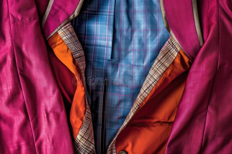 Inside View of a Suit Jacket, Showing Lining Stock Illustration ...