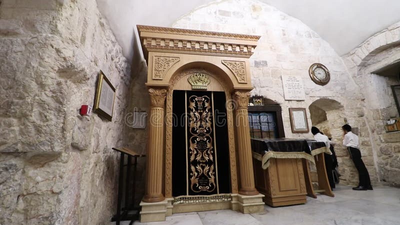 An Inside View of the Synagogue Inside the Tomb of King David on Mount ...