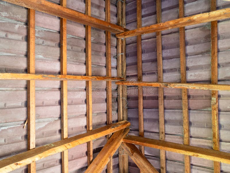 Wooden rafters stock photo. Image of slope, building - 16107792