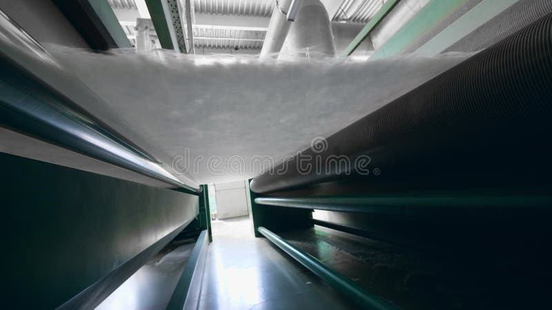 Inside View of the Transporter Displacing Cotton Wool Stock Footage ...