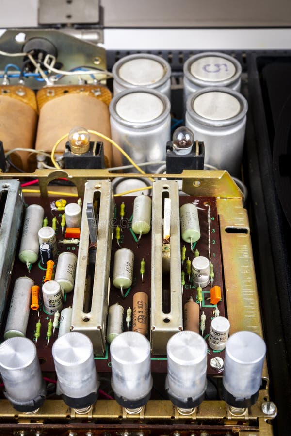 Inside View of Turntable with Amplifier Stock Photo - Image of glowing ...