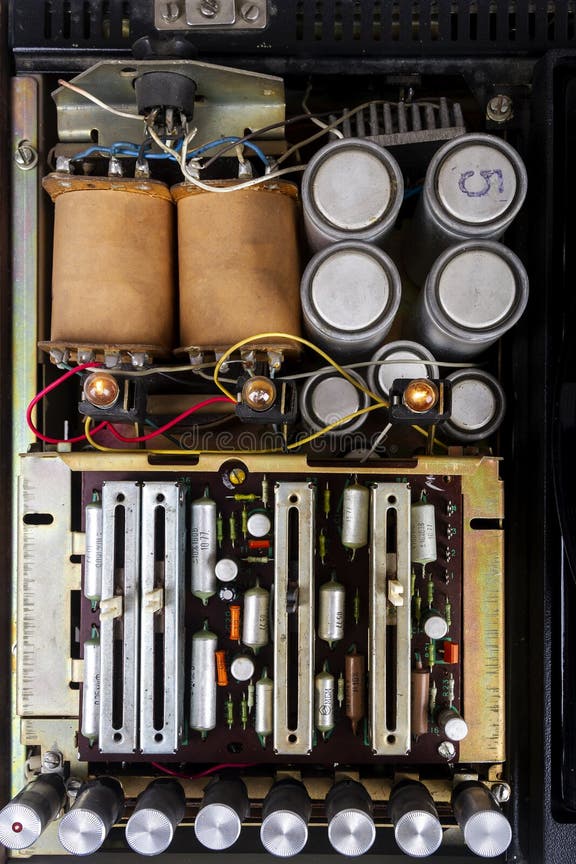 Inside View of Turntable with Amplifier Stock Image - Image of ...