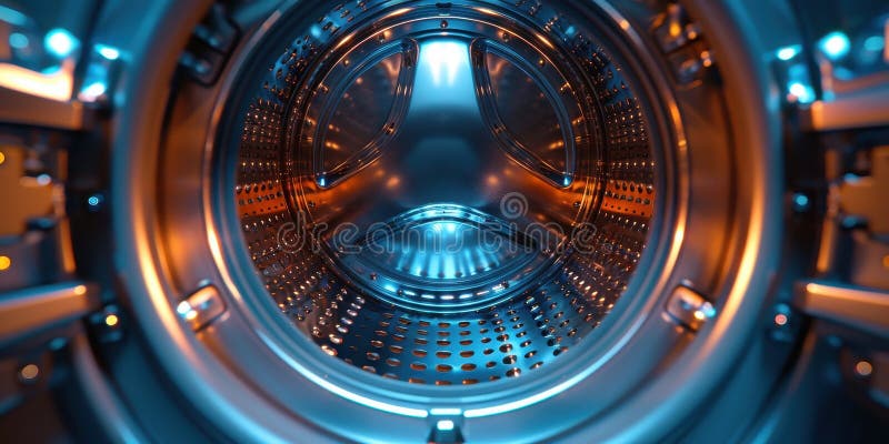 Inside View of a Washing Machine Drum Stock Image - Image of washer ...