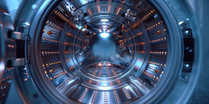 Inside View of a Washing Machine Drum Stock Image - Image of detail ...