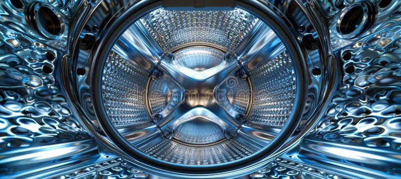 Inside View of a Washing Machine Drum, Stainless Steel Texture ...