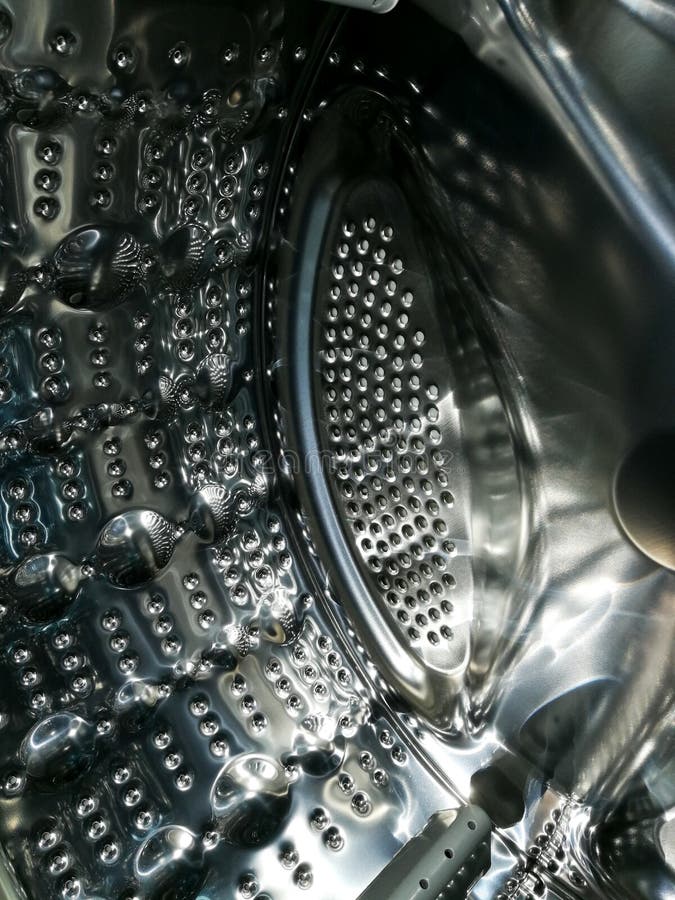 Internal View Of A Washing Machine Stock Image - Image of bubbly, jean ...