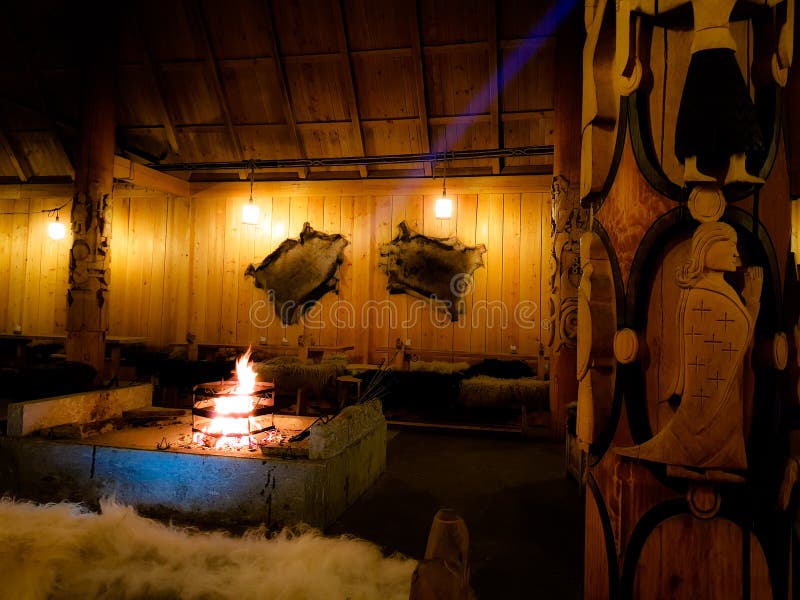 Inside viking hall stock photo. Image of vestfold, hall - 94879668