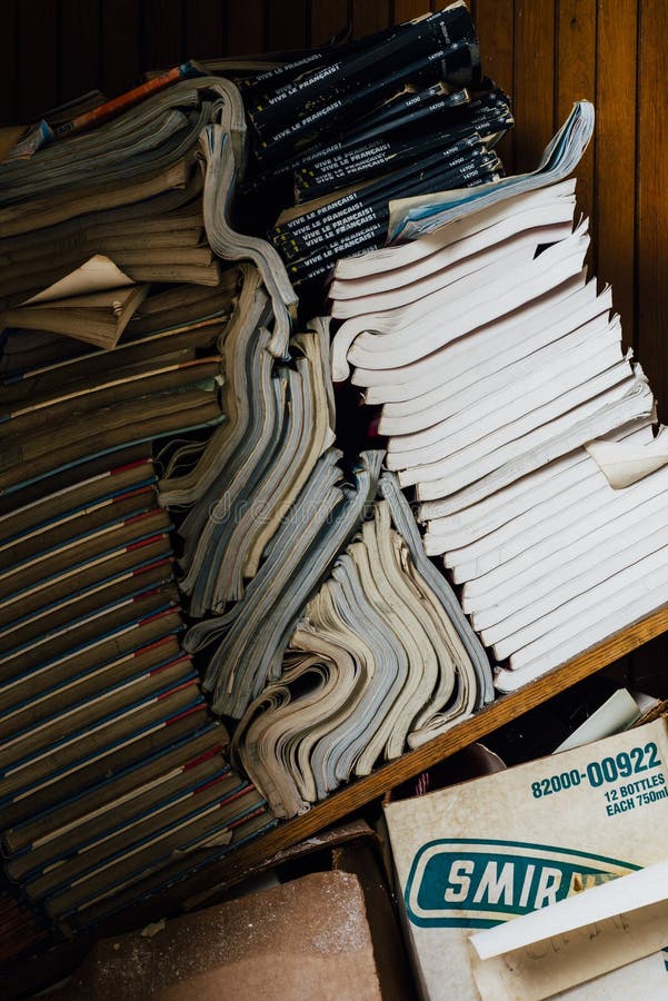 Discarded School Books - Vintage, Abandoned School Editorial Stock ...
