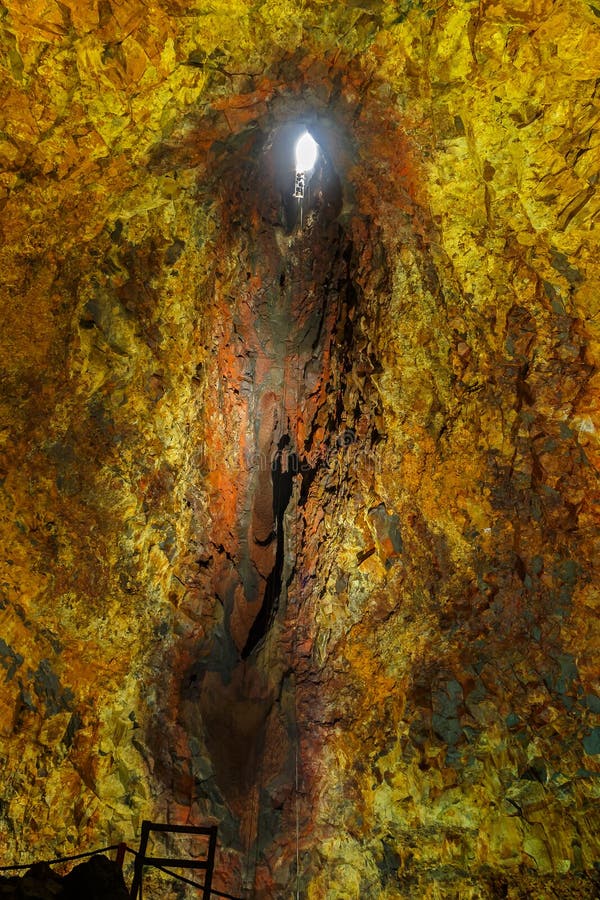 Inside a volcano stock image. Image of cave, destination - 74603823