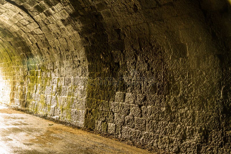 Inside Wall of Old Railway Tunnel Stock Image - Image of brick, tunnel ...