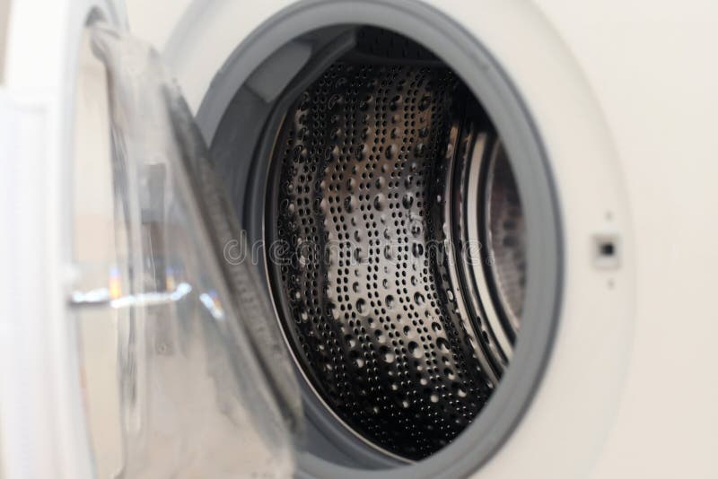 Inside the washing machine stock image. Image of laundry - 182445079