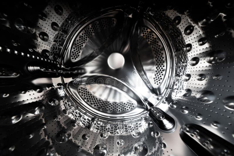 Inside of a Washing Machine Drum Stock Photo - Image of laundry, detail ...