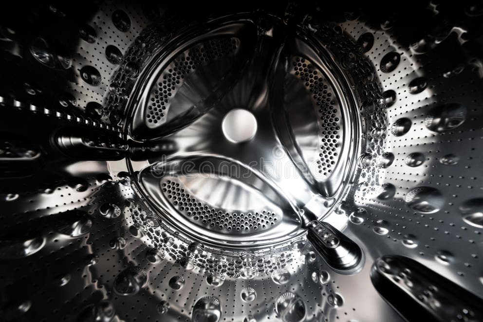Inside of a Washing Machine Drum Stock Photo - Image of laundry, detail ...