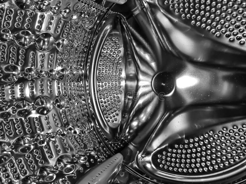 Inside of a Washing Machine Drum Stock Photo - Image of pattern, metal ...