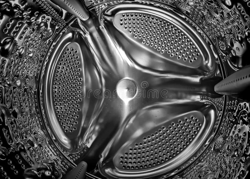 Inside of a Washing Machine Drum Stock Image - Image of laundromat ...