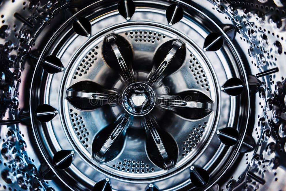 Inside of Washing Machine Drum Stock Photo - Image of steel, stainless ...