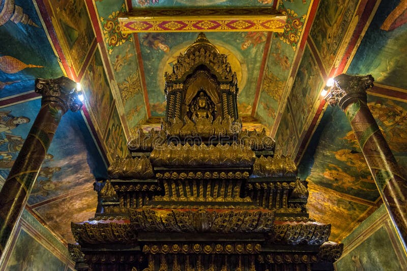 Inside the Wat Phnom Temple in Phnom Penh, Cambodia Editorial Image ...
