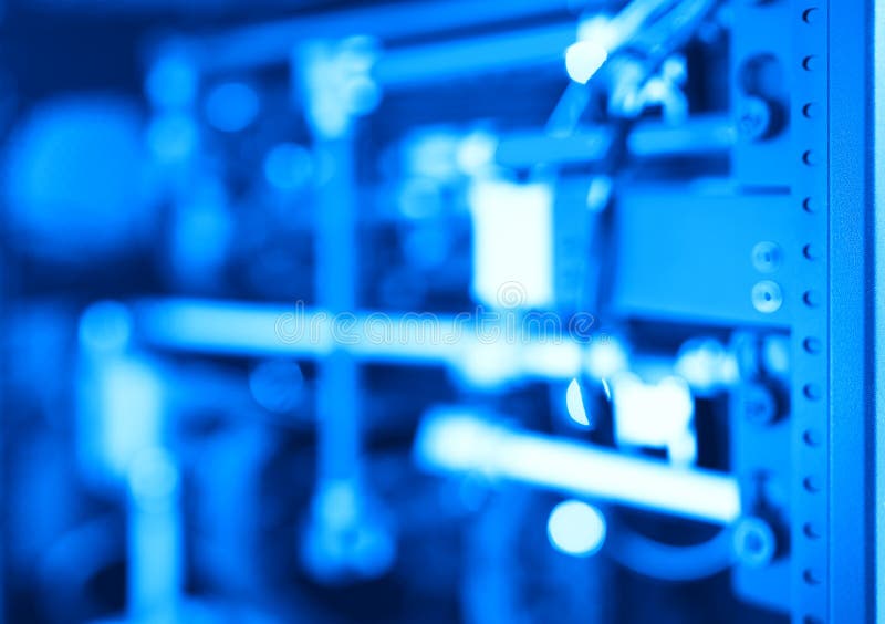 Inside Water Cooled High Performance Workstation Bokeh Backdrop Stock ...