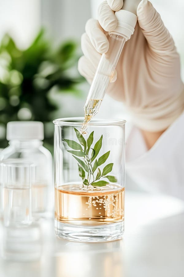 Inside a Well-organized Laboratory, a Lab Worker in Gloves Carefully ...