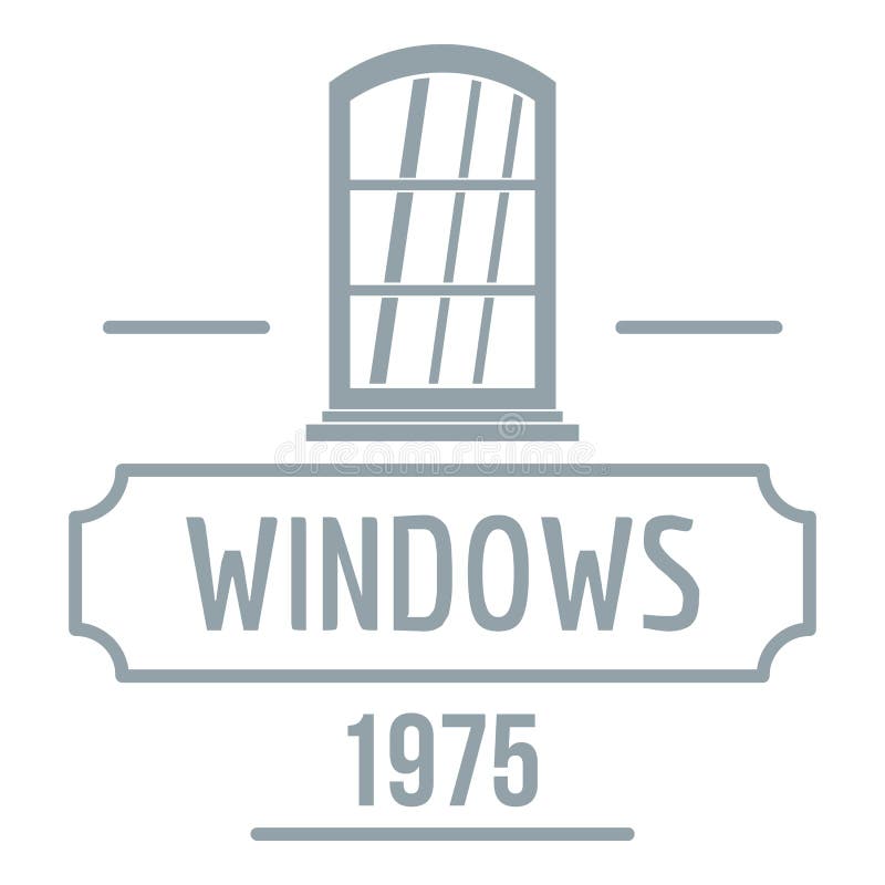 Fix Window Logo Set, Simple Style Stock Vector - Illustration of ...