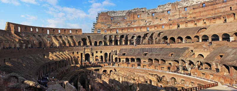 Inside of the Wonderful Colloseum in Rome Editorial Photo - Image of ...