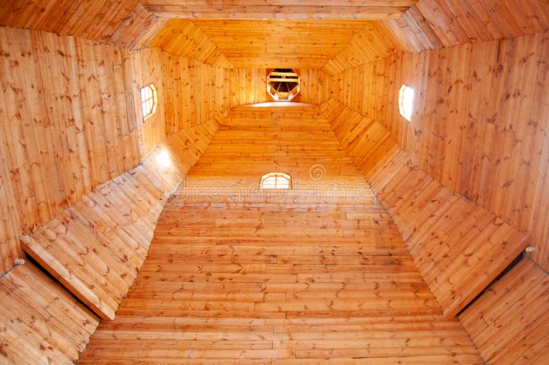 Inside a Wooden Building with a High Dome Editorial Stock Image - Image ...