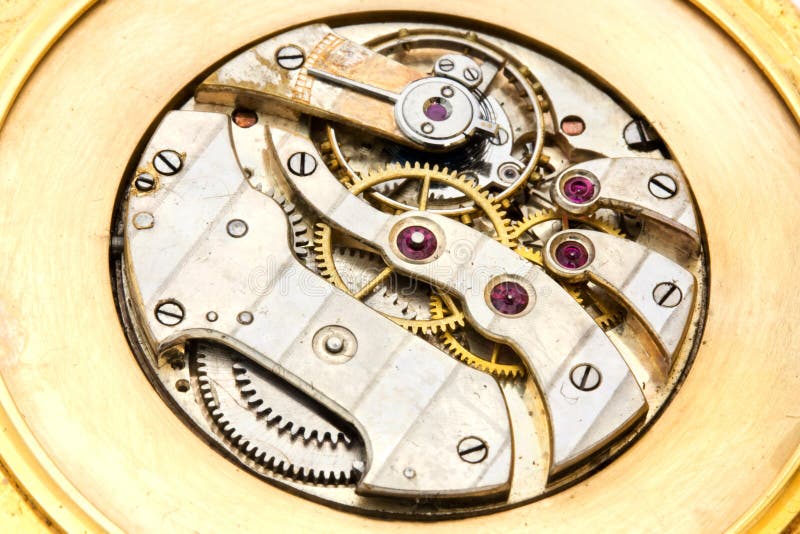 Inside Working of a Gold Watch Stock Image - Image of collect ...