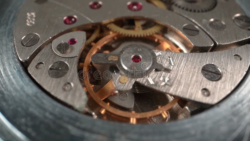 The Inside of a Working Mechanical Watch Stock Video - Video of machine ...