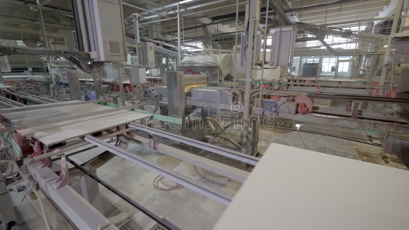 Inside Workshop of Plant of Production Ceramic Tile Stock Video - Video ...