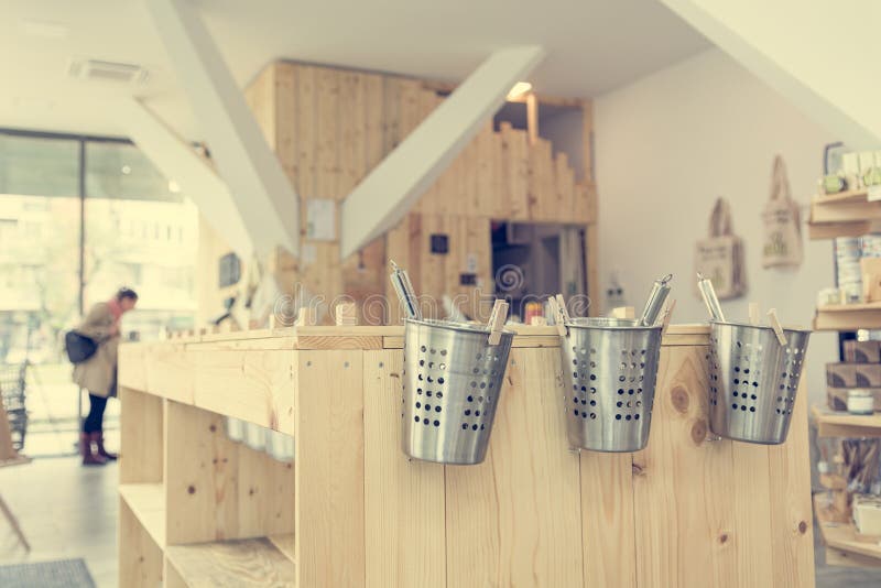 Inside of Zero Waste Store Encouraging Zero Waste Lifestyle. Stock ...