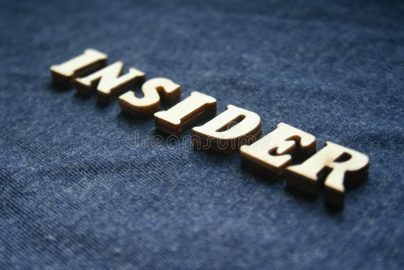 Insider Letter on Dark Blue Stock Image - Image of learning, design ...