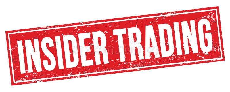 INSIDER TRADING Text on Red Grungy Rectangle Stamp Stock Illustration ...