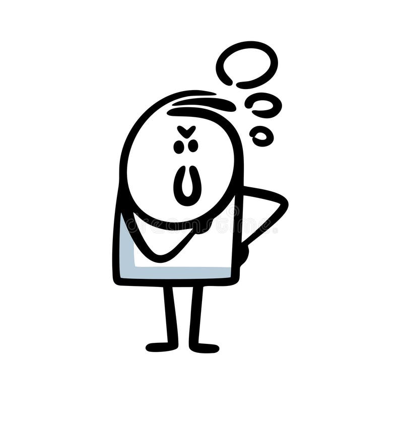 Insidious Stickman Plotting Evil and Message Bubble from Comics. Stock ...