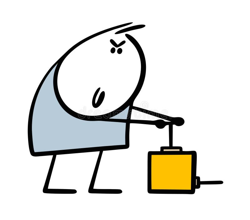 Insidious Stickman Presses the Lever, Device with Dynamite To Explode ...